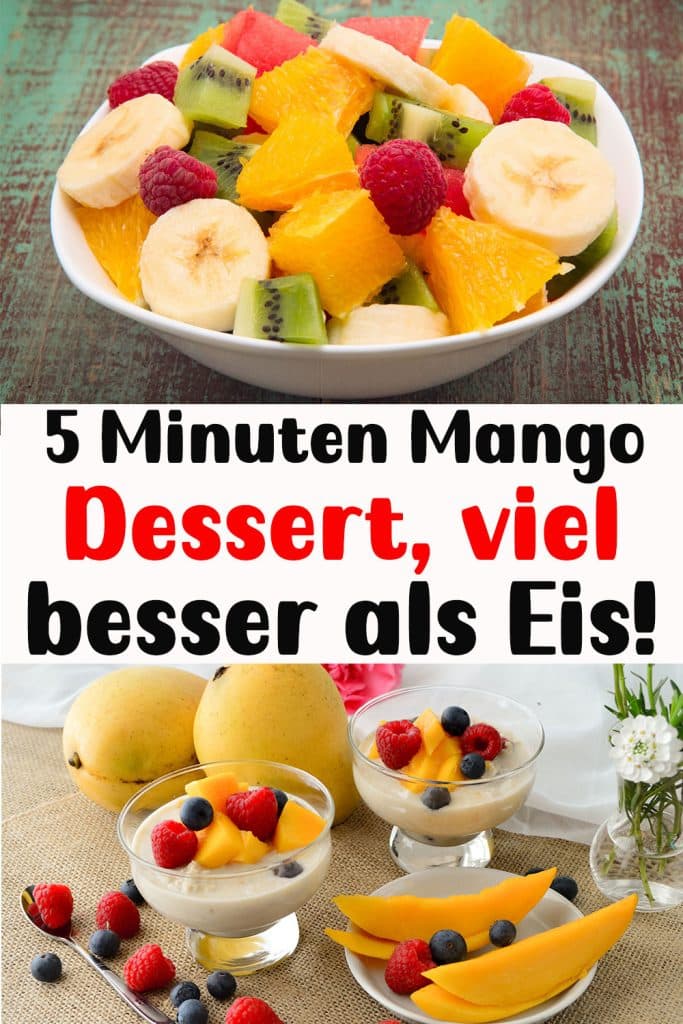 5 Minuten Mango Dessert, viel besser als Eis! - Yum Kuchen